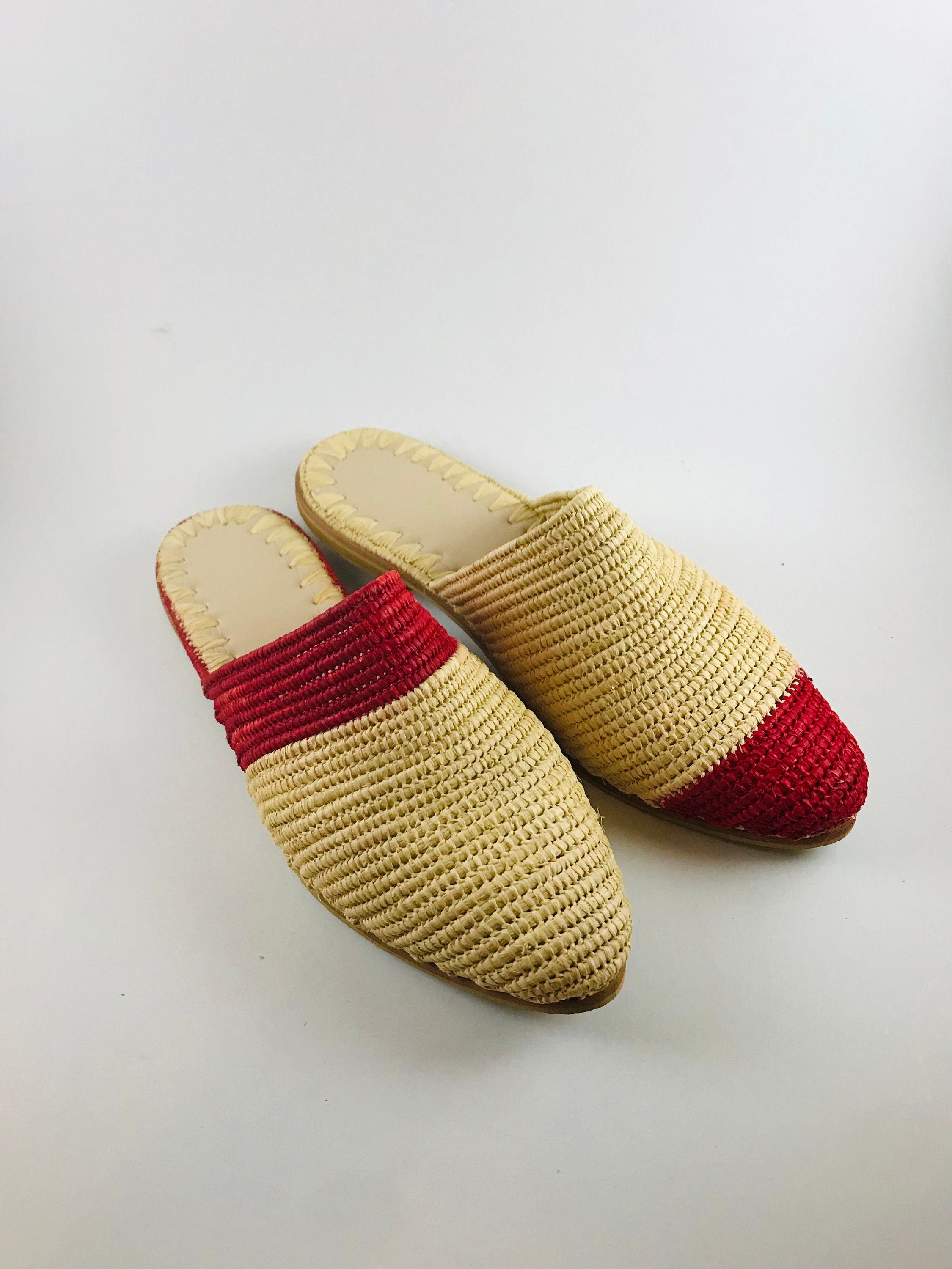 Moroccan Shoe Raffia , Hamdmade Raffia Shoe , Nature Raffia Shoe ...