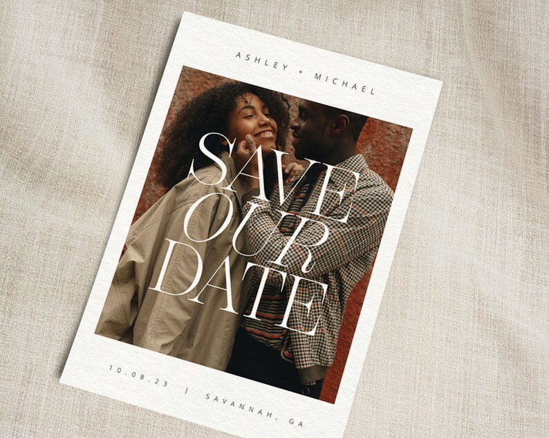 Simple Modern Save the Date, DIY Save the Date, Printable Save the Date ...