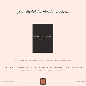 Simple Modern Save the Date, DIY Save the Date, Printable Save the Date ...