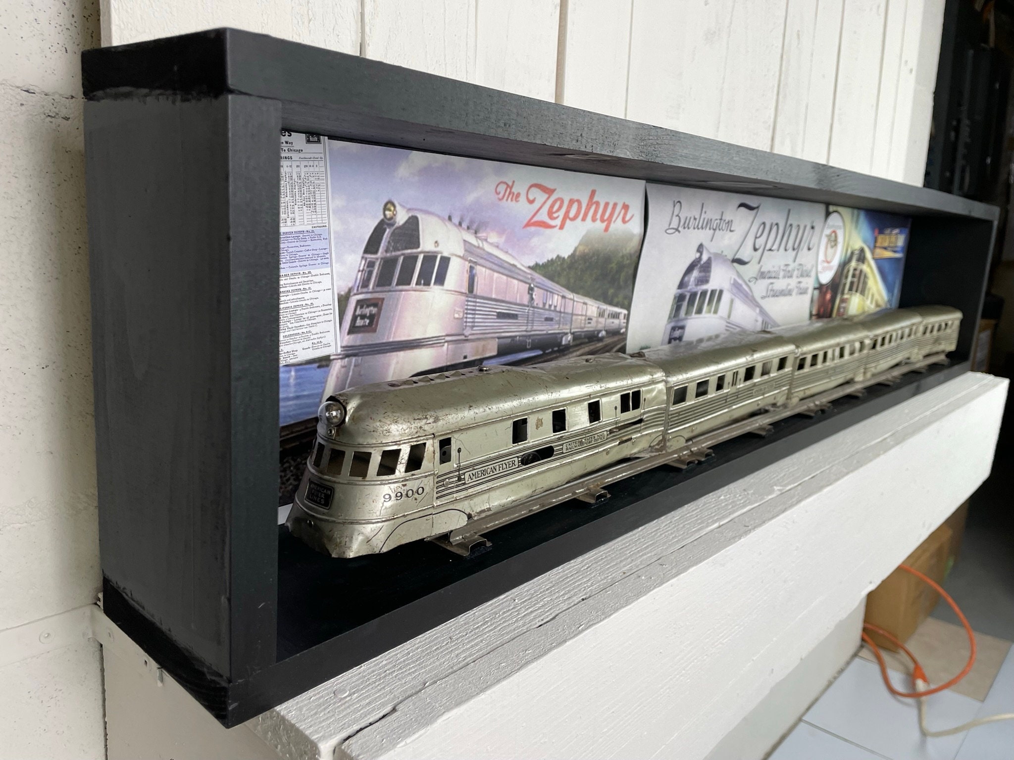 American Flyer, Burlington Zephyr, Train, Collectors Display, Circa ...