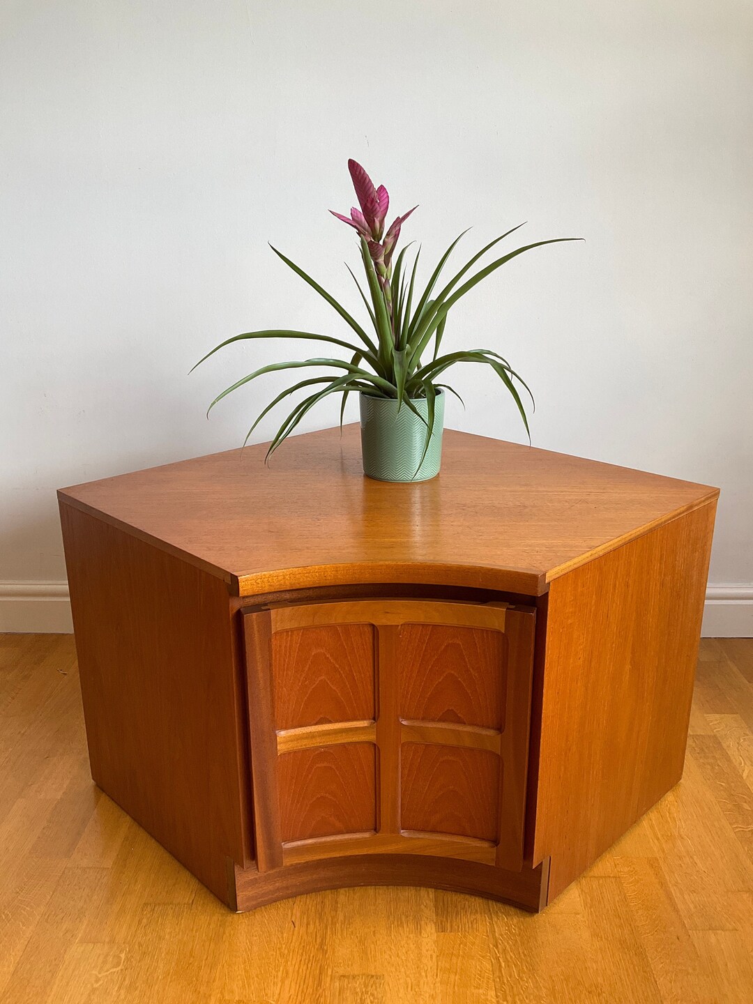 Nathan Corner Unit Cupboard TV Stand Storage Mid-century Vintage Retro ...