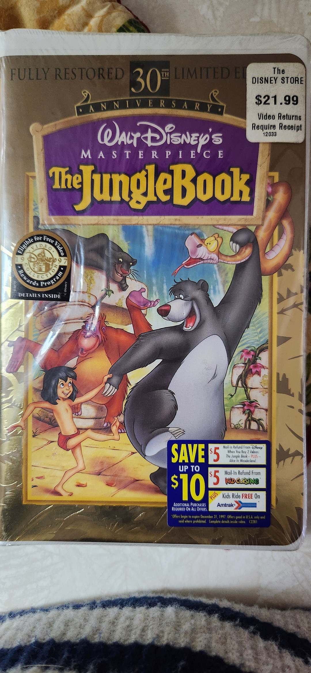 Disney's THE JUNGLE BOOK Vhs, Fully Restored 30th Anniversary ...