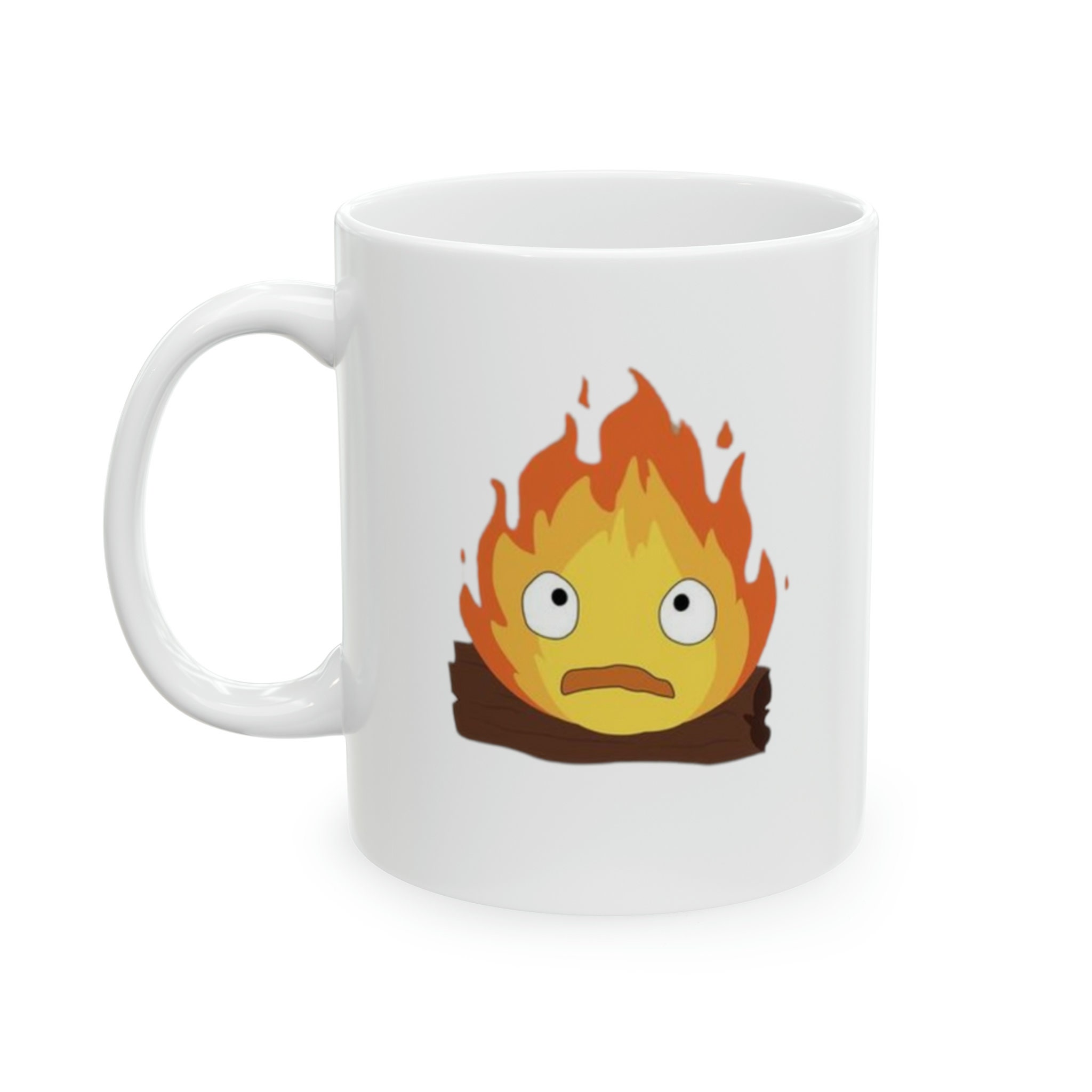 Cute Calcifer Mug, 11oz, Anime Coffee Mug, Howl's Moving Castle, Funny ...