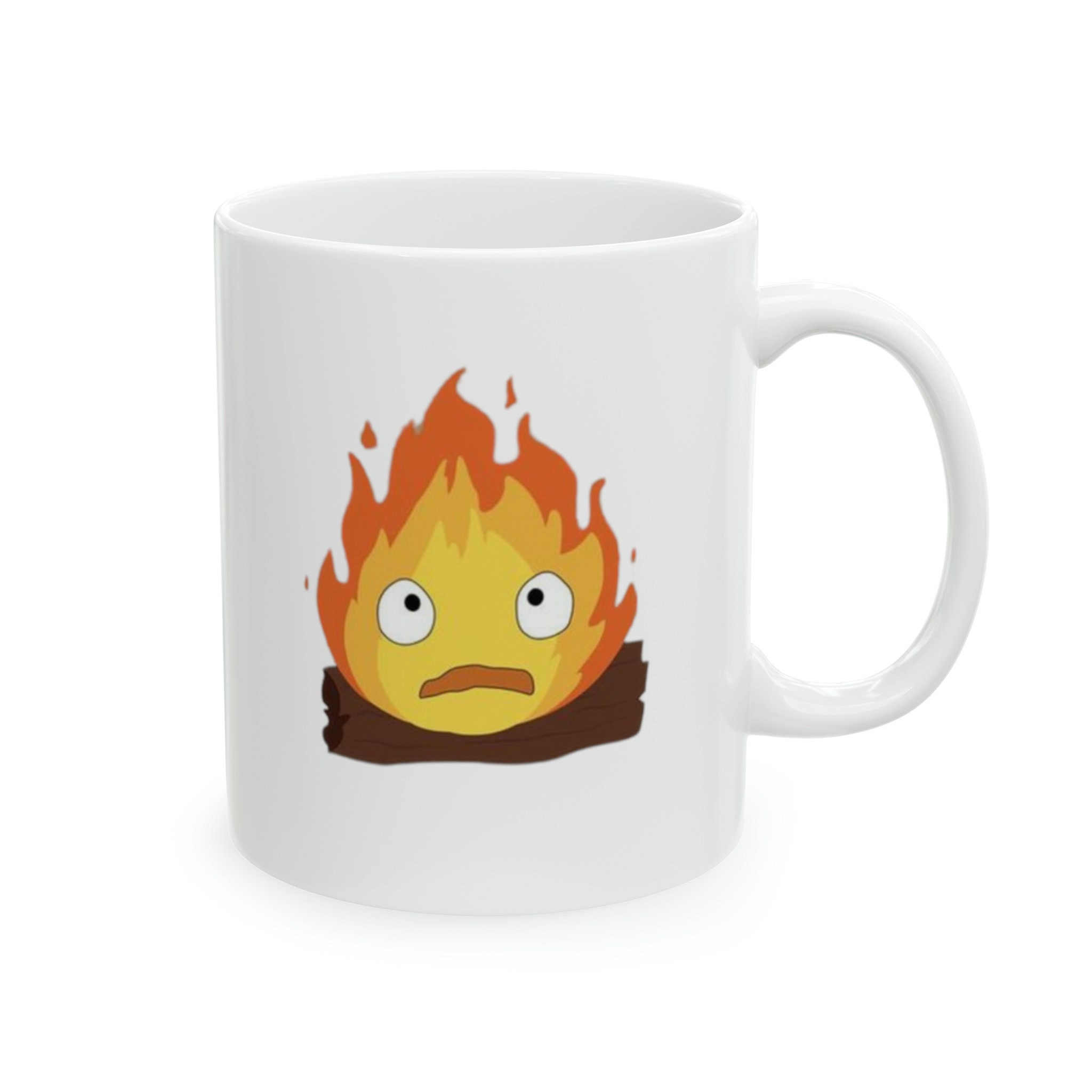 Cute Calcifer Mug, 11oz, Anime Coffee Mug, Howl's Moving Castle, Funny ...