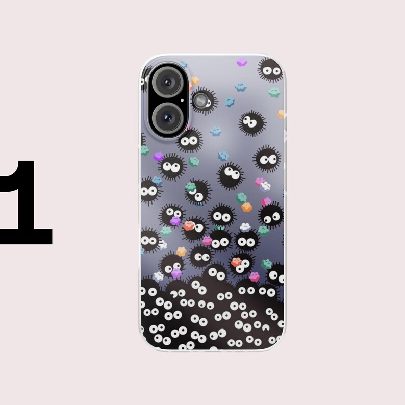 Spirited Away Susuwatari FLEXI Cases, Iphone14,13,12,11,x,xr,xs,mini ...