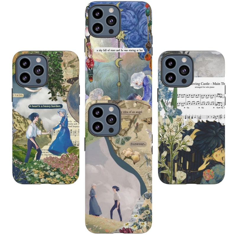 Howl's Moving Castle Aesthetic Collage Studio Ghibli Tough Phone Cases ...