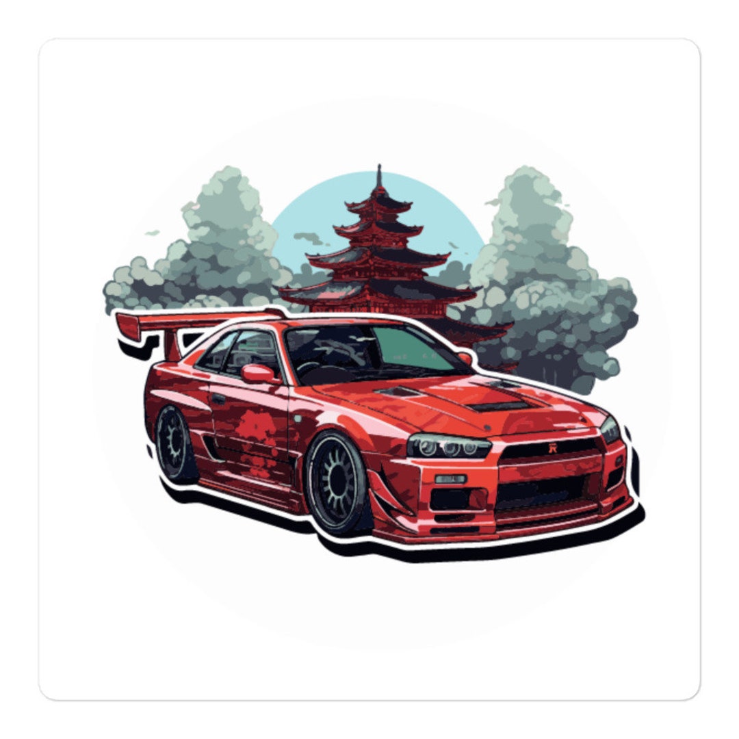 Nissan GTR R34 Sticker - Etsy