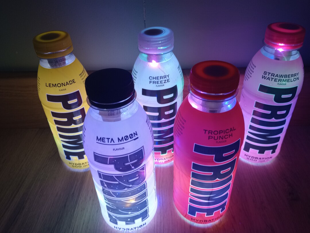 Light up Prime Bottles, Upcycled Prime Bottles, Light Bottles Prime ...