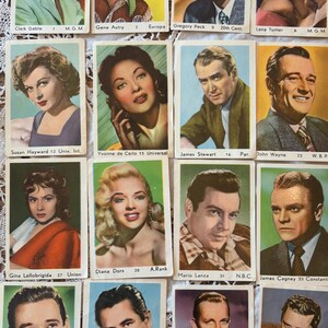 1950s Hollywood Film Star Trading Cards Lot (27) Elvis Presley, James ...