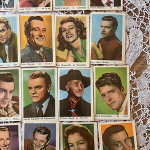 1950s Hollywood Film Star Trading Cards Lot (27) Elvis Presley, James ...