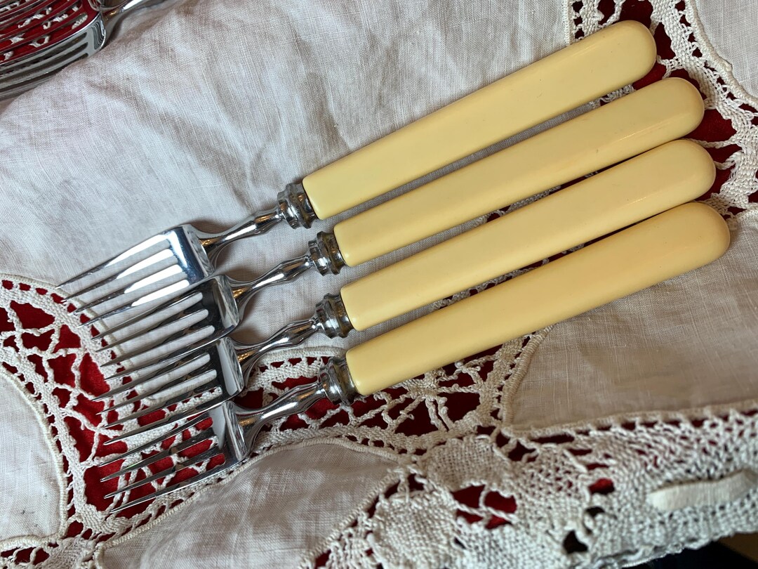 Bakelite Fork Set - Etsy