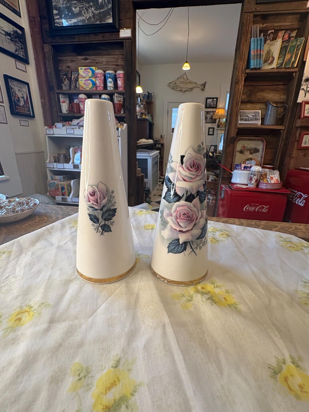 Antique Sutherland & Staffordshire Bone China Salt and Pepper Shakers ...