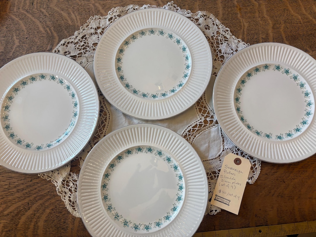 Sovereign Potters Silverdale Dinner Plates (set of Four) - Etsy