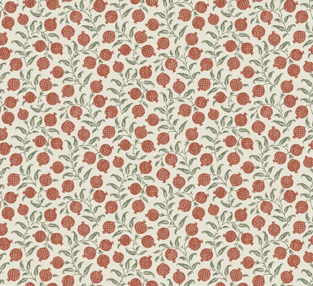 Fabric Remnant 18" L X 33" W - "caspian Berry Anaar" - Sanderson ...