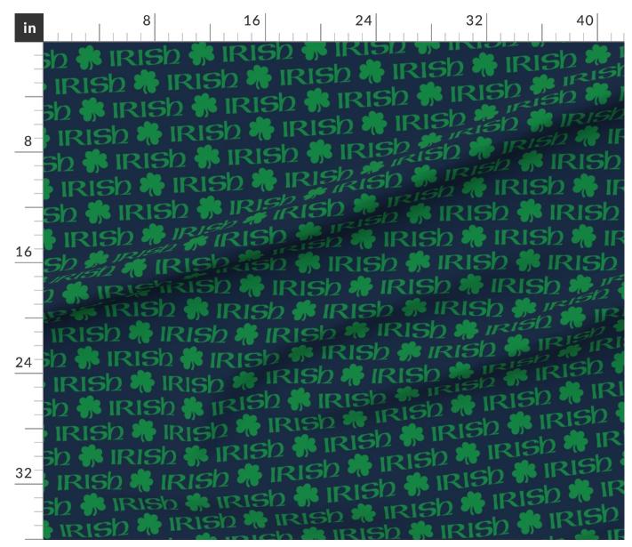 Fabric - Yard (36"l X 54" W) or Fat Quarter (18"l X 27"w) "irish Green ...
