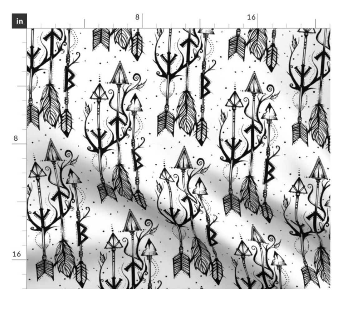 Viking Rune Arrow Fabric Remnant Cotton Fabric Remnant 27l X 42 W Petal ...