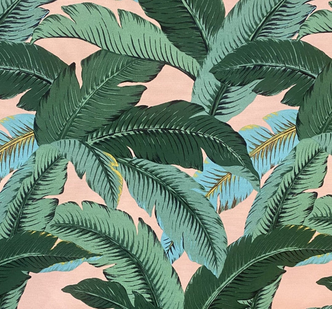Tommy Bahama Home Swaying Palms Isla Pink Capri - Fabric Remnant 80" L ...
