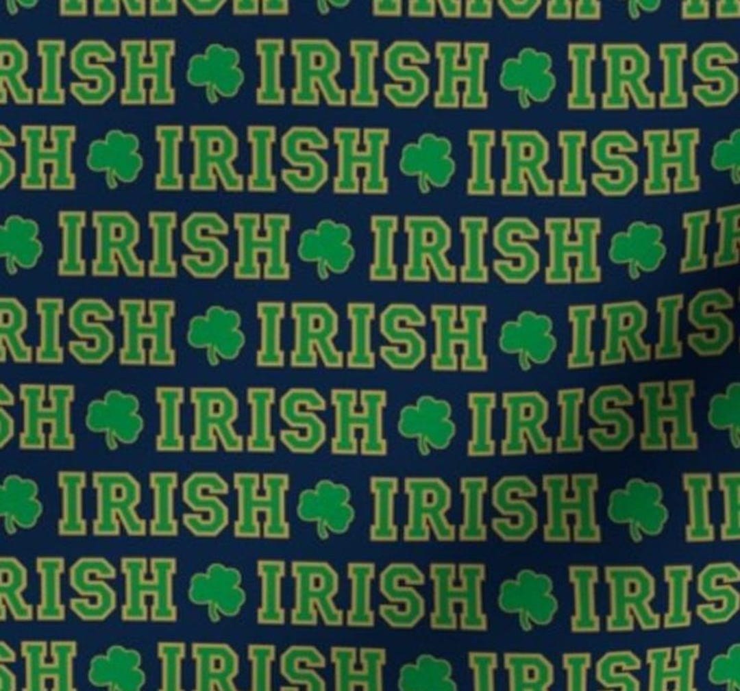 Fabric - Yard (36"l X 54" W) or Fat Quarter (18"l X 27"w) "irish on ...