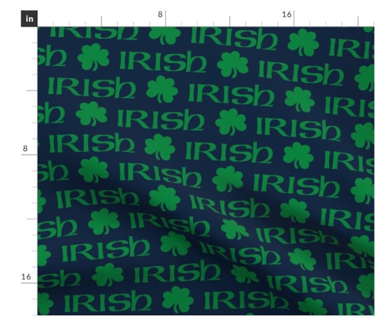 Fabric - Yard (36"l X 54" W) or Fat Quarter (18"l X 27"w) "irish Green ...