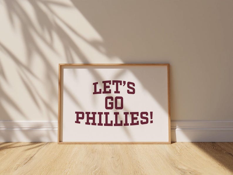 Printable "go Phils!" Poster: Philadelphia Phillies Baseball Print ...