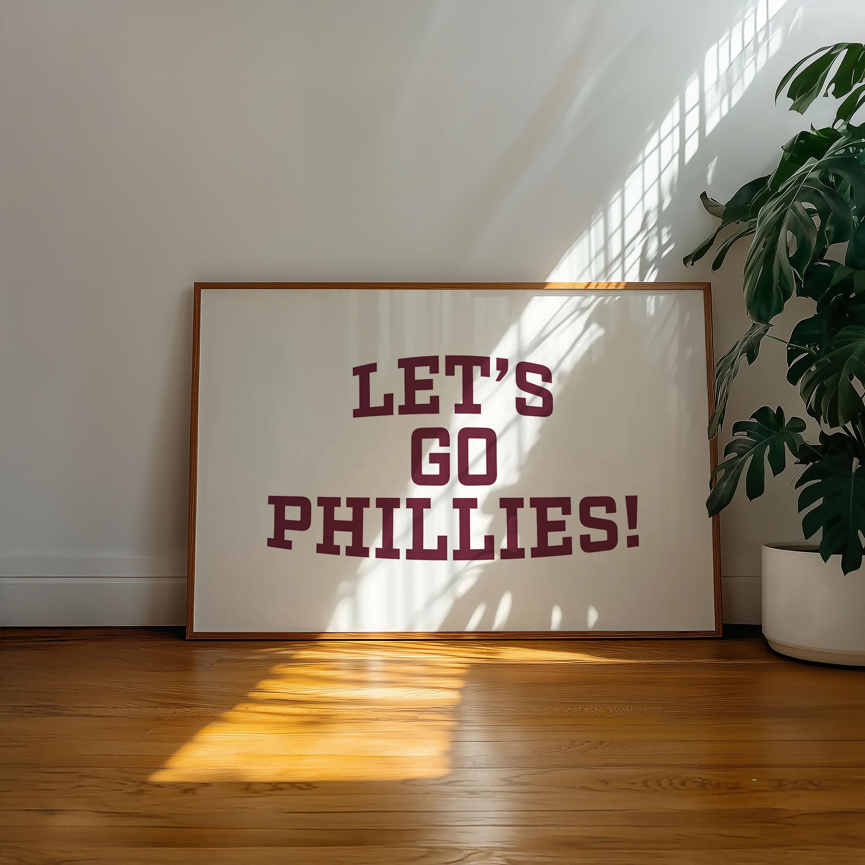 Printable "go Phils!" Poster: Philadelphia Phillies Baseball Print ...