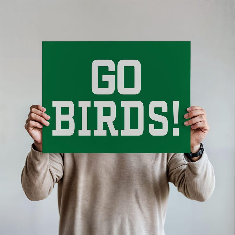 Go Birds! Philadelphia Eagles Throwback Poster: Kelly Green Retro ...
