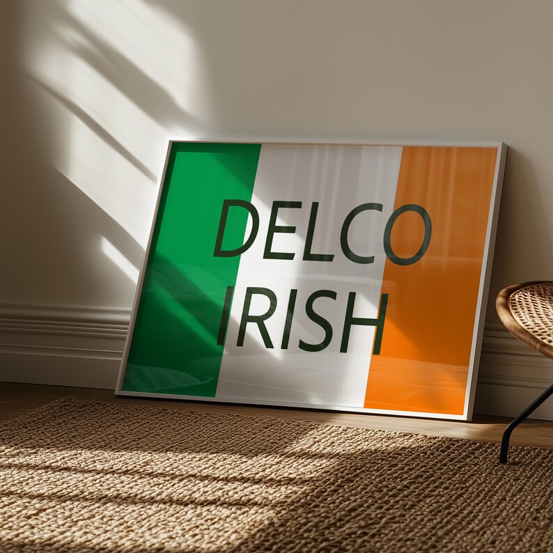 PRINTABLE | DELCO Irish Poster, Irish Flag, St. Patrick's Day Decor ...