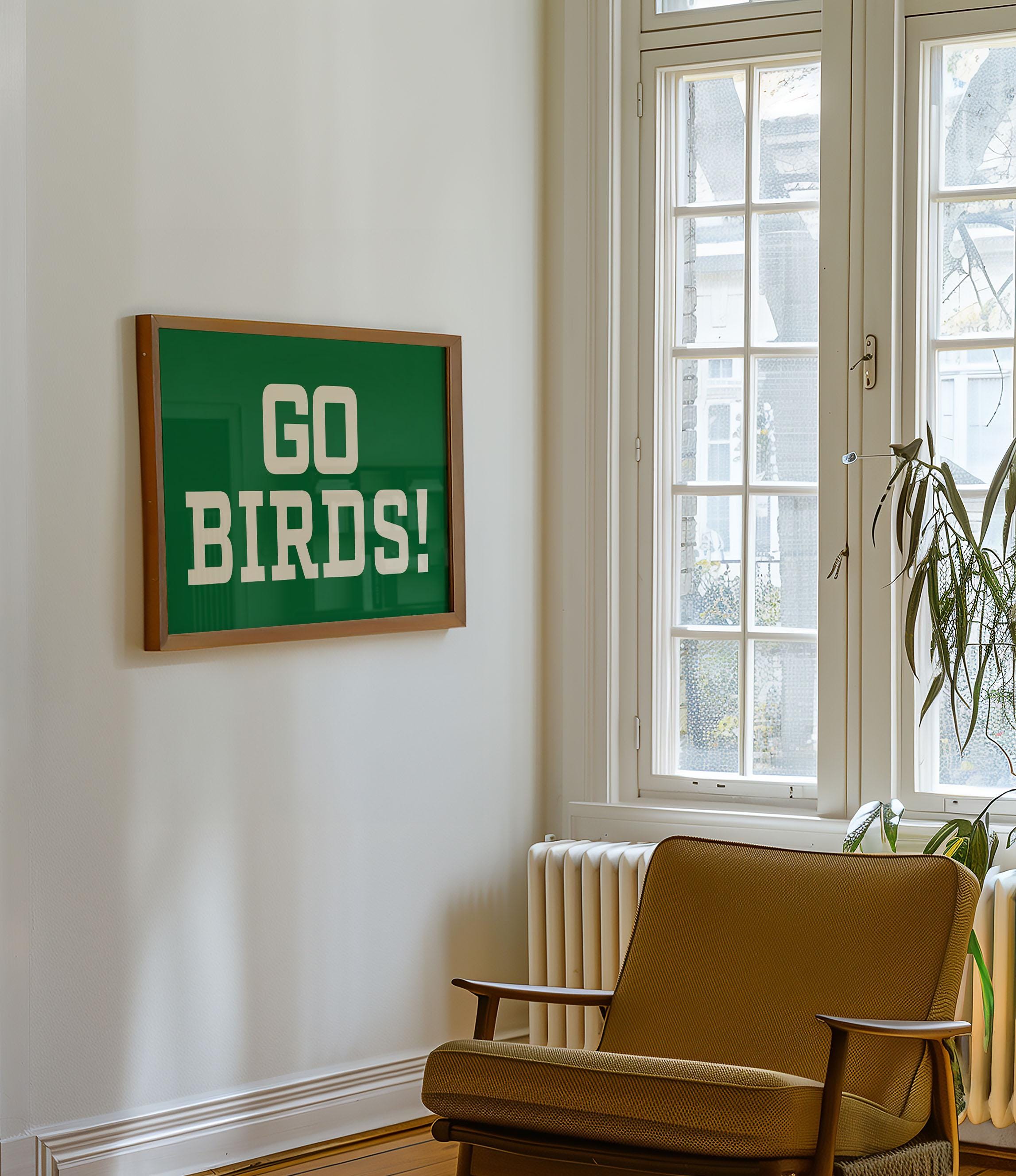 Go Birds! Philadelphia Eagles Throwback Poster: Kelly Green Retro ...
