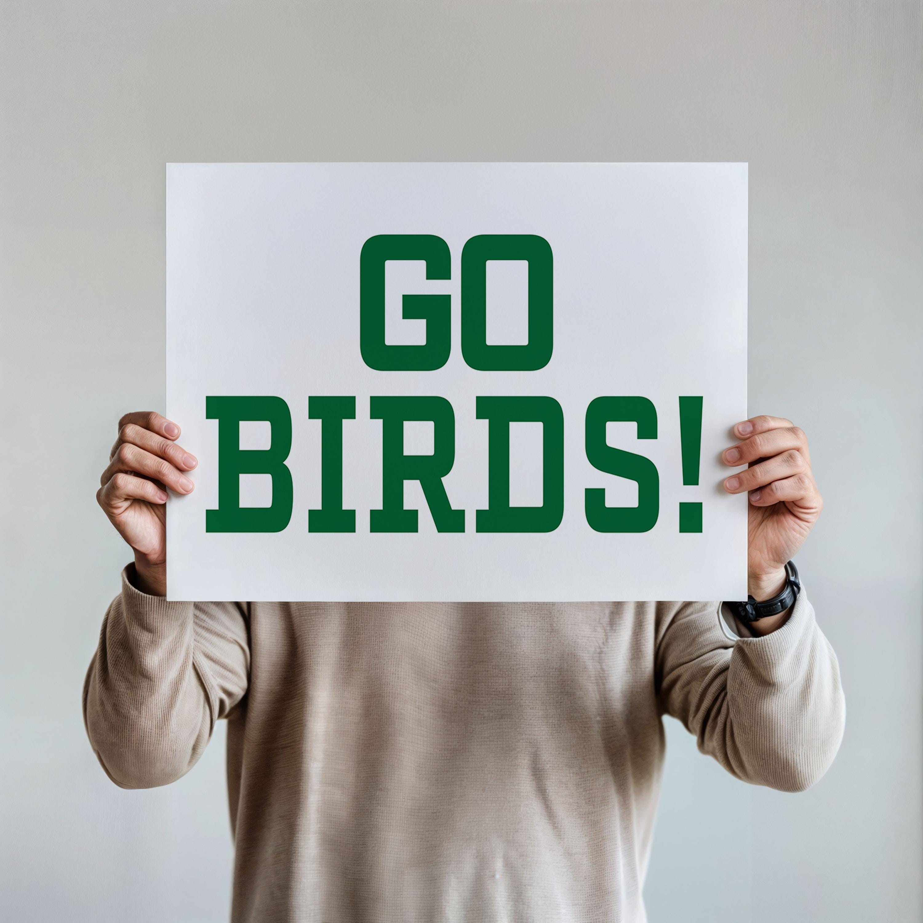 Printable "go Birds!" Philadelphia Eagles Poster: Retro Throwback ...