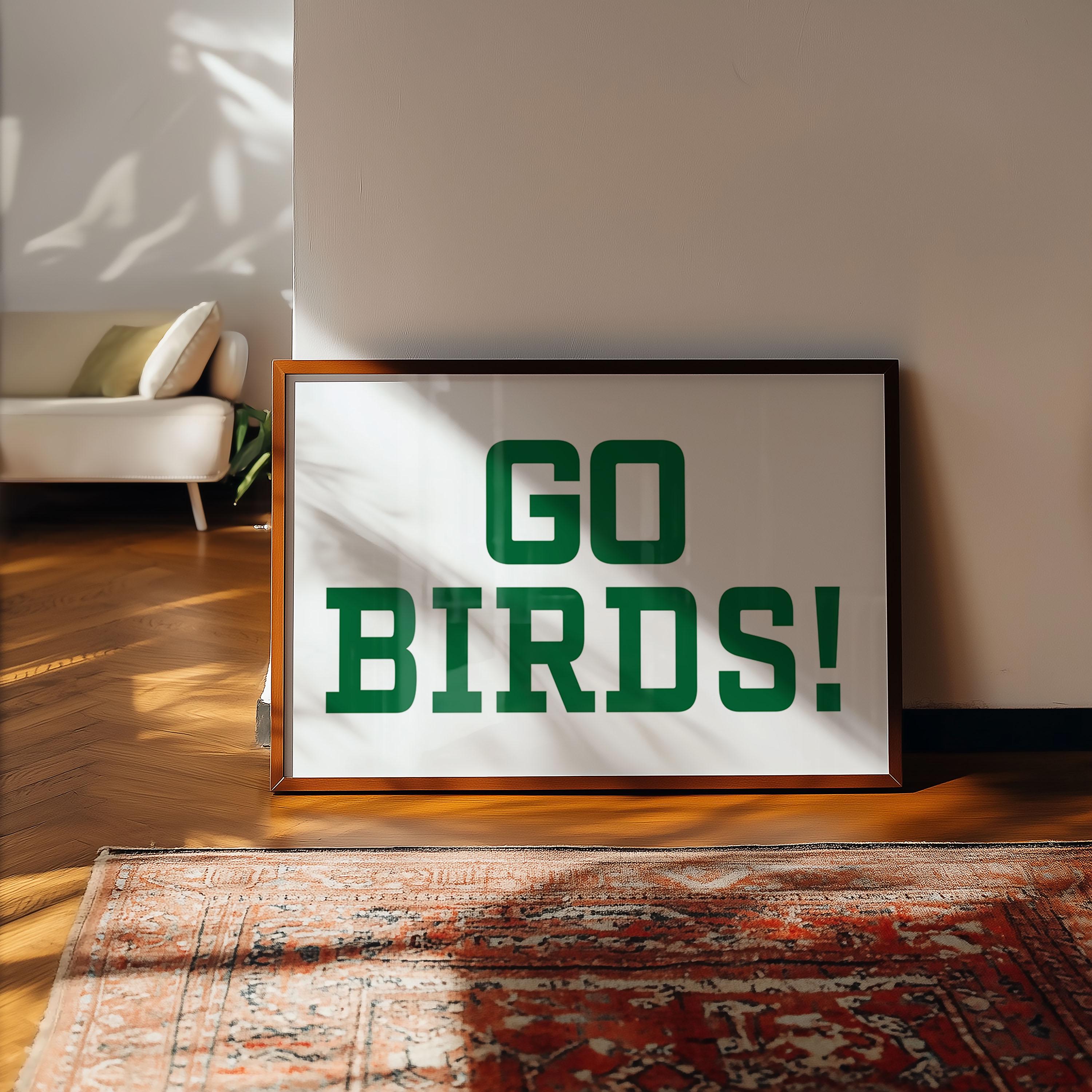 Printable "go Birds!" Philadelphia Eagles Poster: Retro Throwback ...