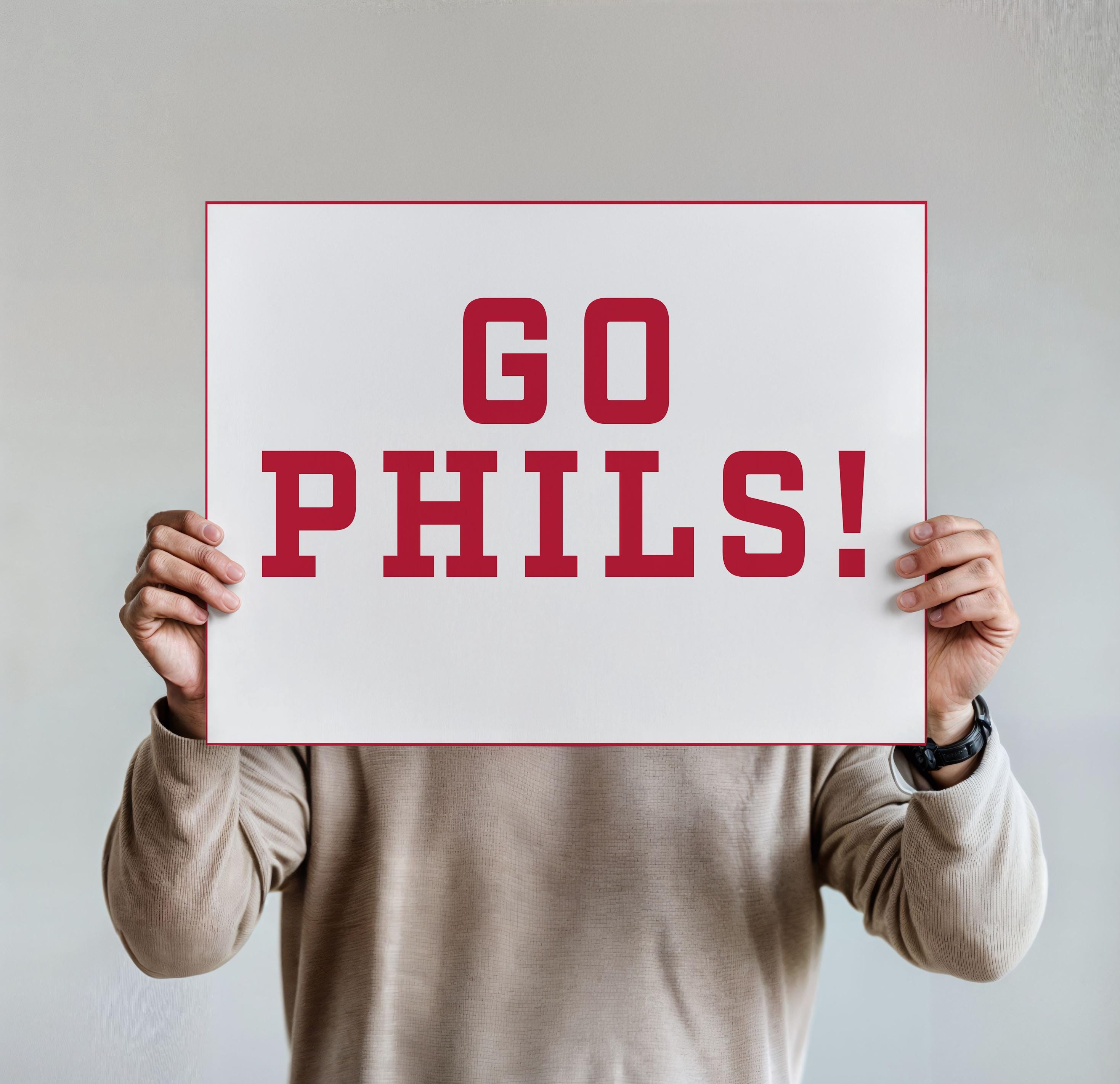 Printable "go Phils!" Poster: Philadelphia Phillies Sports Art (digital ...