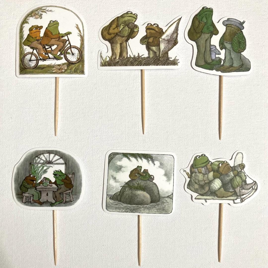 Frog and Toad Cupcake Toppers Set of 6 or 12. DIY Kit. - Etsy
