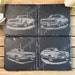 Laser Engraved Slate Coasters: Classic Vintage Muscle Car Art, Set of 4 ...
