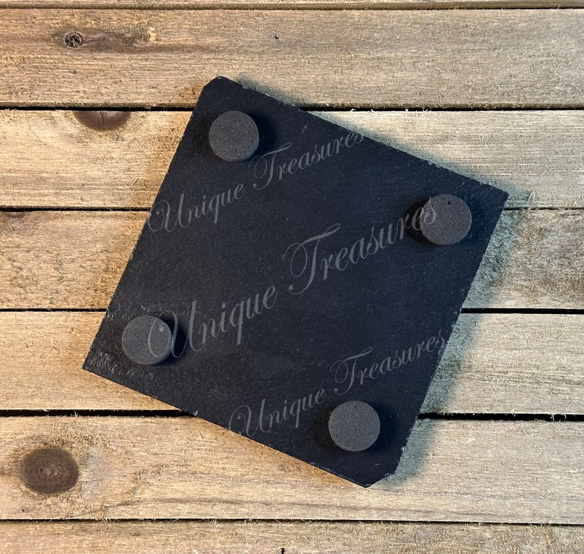 Laser Engraved Slate Coasters: Wilderness Forest Animals, Set of 4 ...