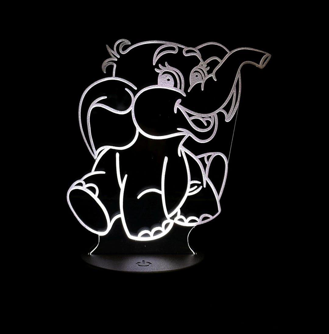 Baby Elephant 3D LED Lamp | Sign | Nightlight, Can Be Personalized ...