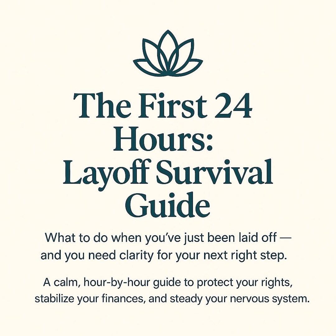 Layoff Survival Guide | 24-hour Action Plan (printable Checklist) - Etsy