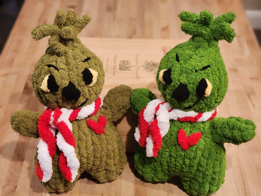 Grinch, Grinchmas, Stuffie, Plushie, Stuffed Animal, Handmade Gift ...