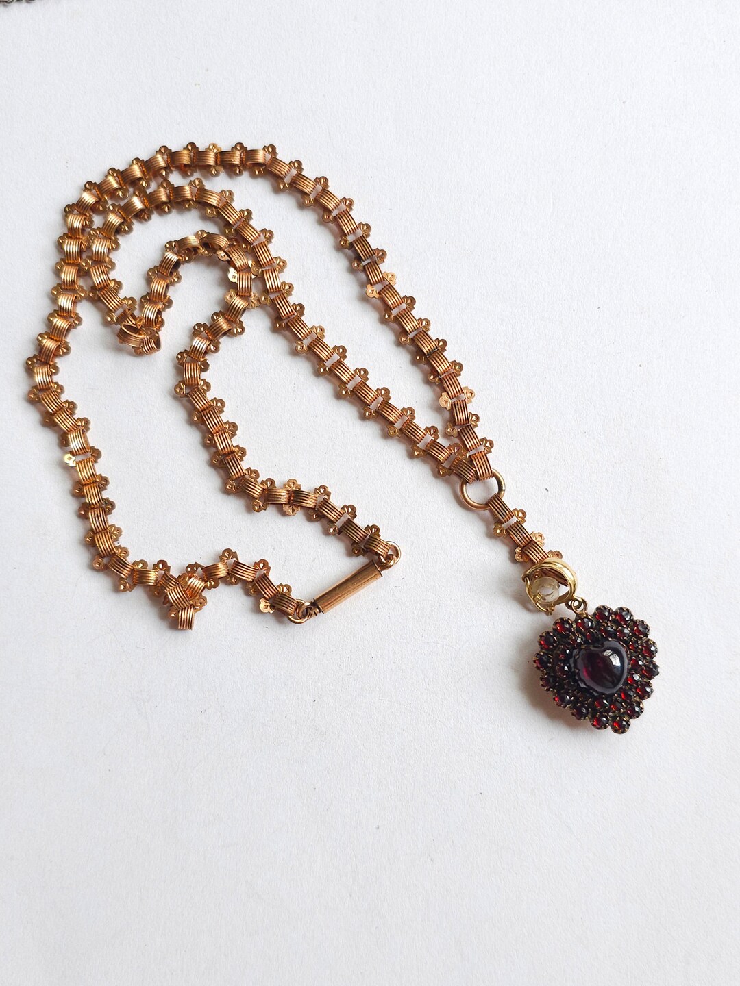 Antique Victorian Gold Plated Book Chain. Antique Necklace. Birmingham ...