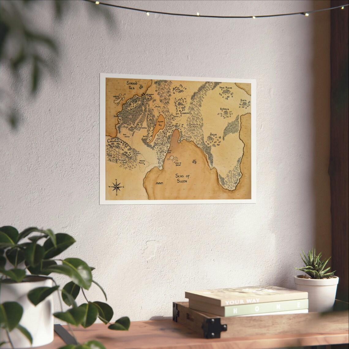 From Blood and Ash World Map Fantasy Map Art Print, 11x14in - Etsy Canada