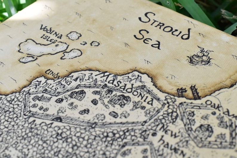 From Blood and Ash World Map Fantasy Map Art Print, 11x14in - Etsy Canada