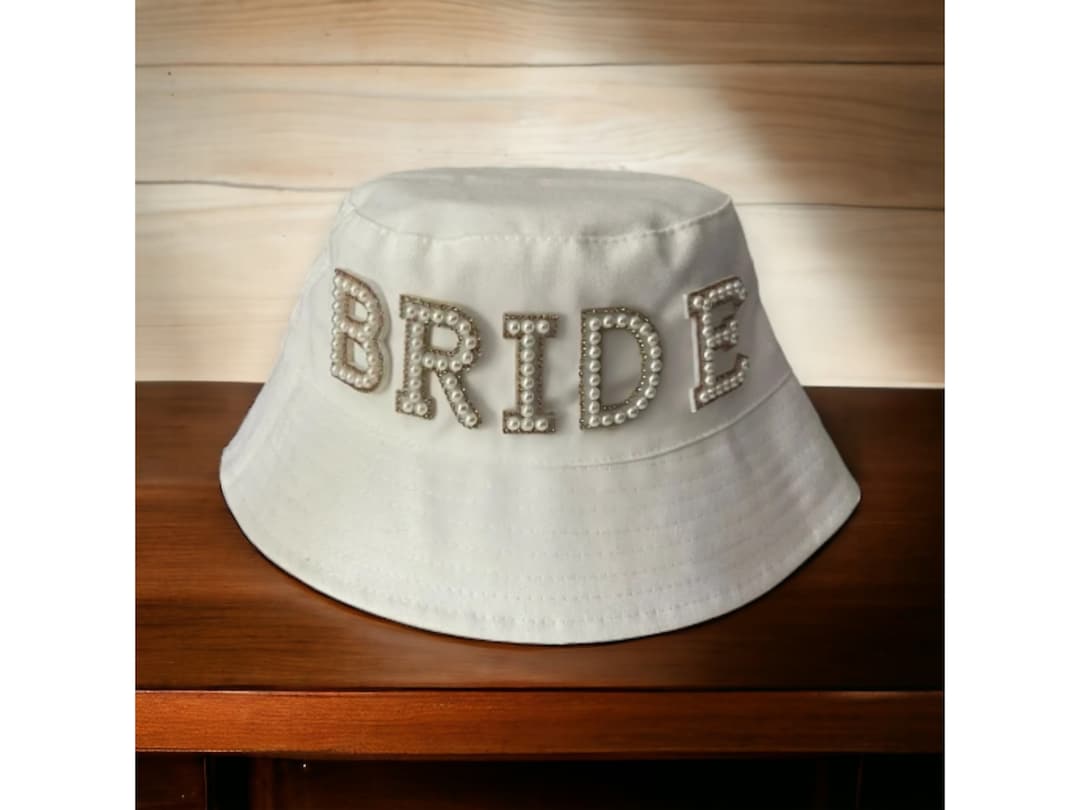 Bride Bucket Hat, Bachelorette Party Hats, Summer Wedding Hat for Women ...