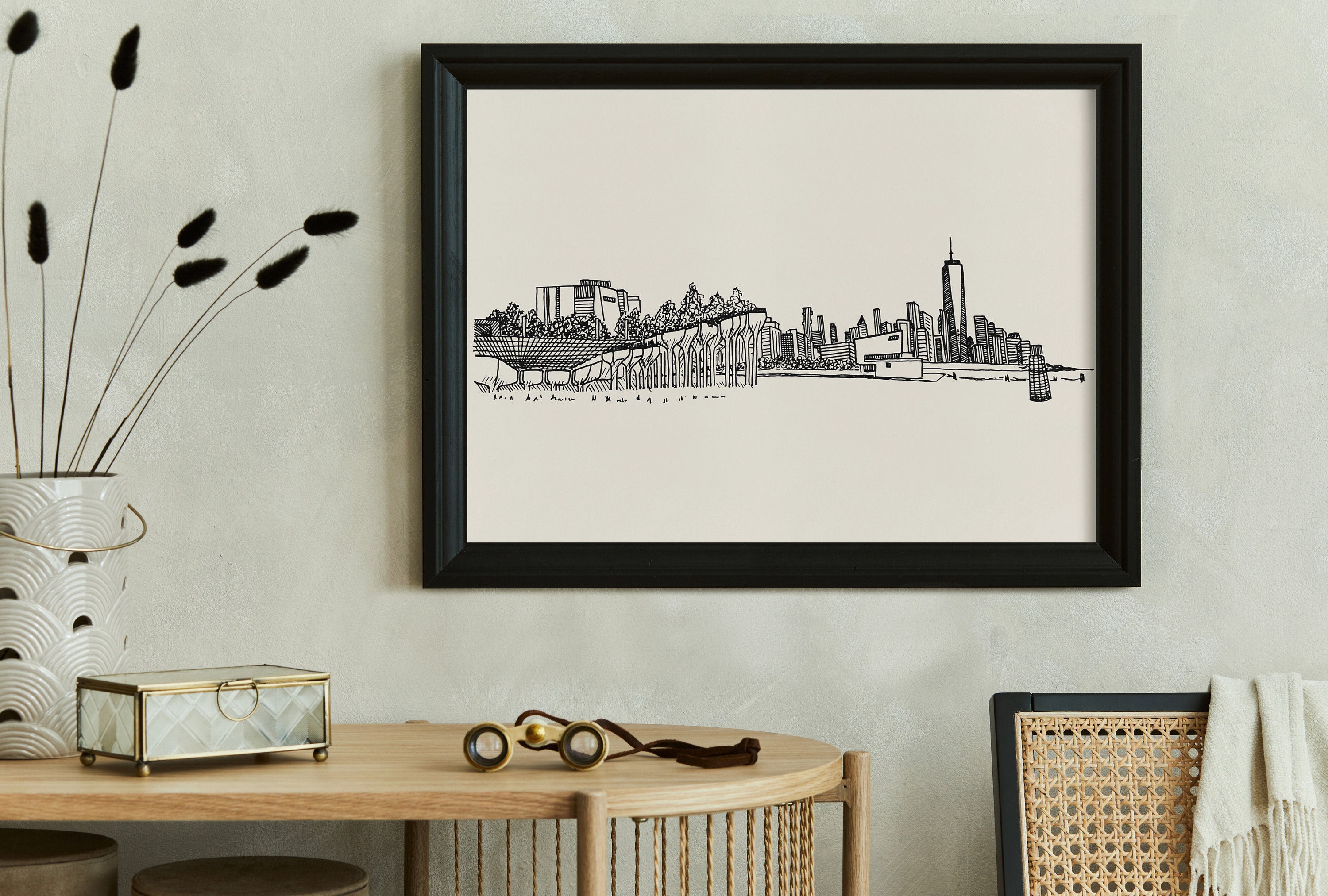 NYC West Side Highway Sketch | Little Island | Freedom Tower | New York ...