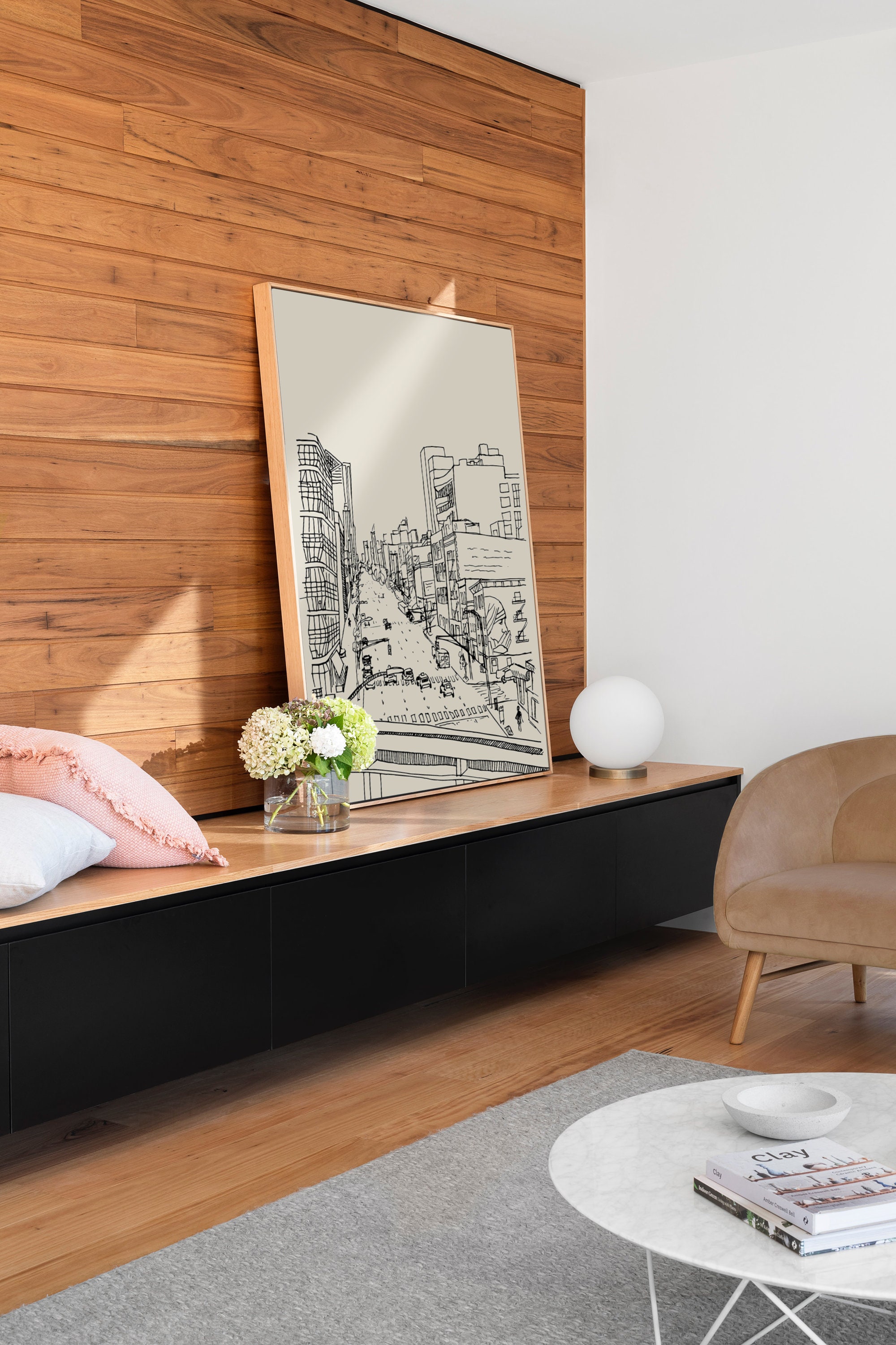 New York City Chelsea High Line Poster | NYC Art | Line Drawing ...