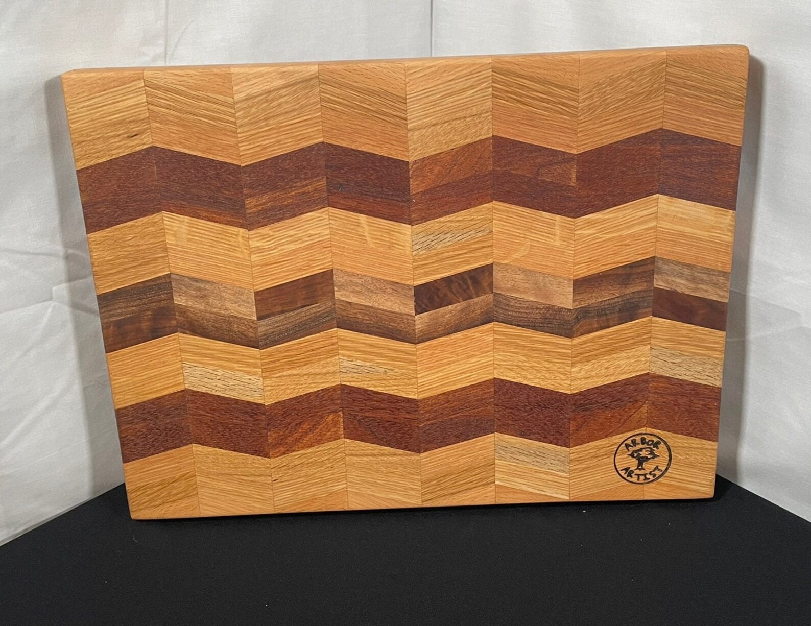 Solid Wood Chevron Pattern Walnut, Oak, and Maple Cutting Board - Etsy ...