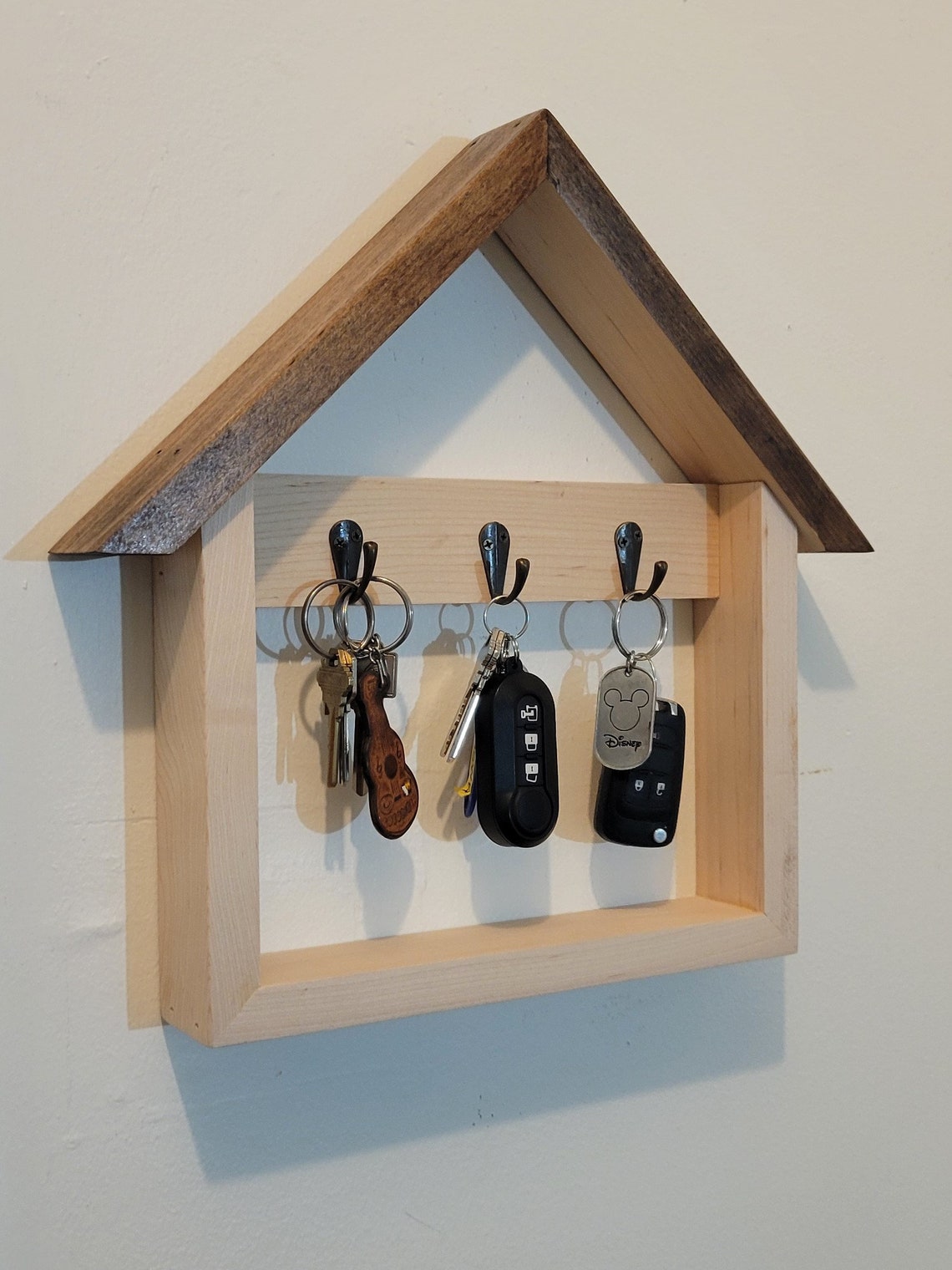 Key Holder, Wooden Key Holder, Wall Decor, Solid Wood Items, Home Key ...