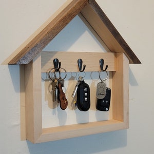 Key Holder, Wooden Key Holder, Wall Decor, Solid Wood Items, Home Key ...