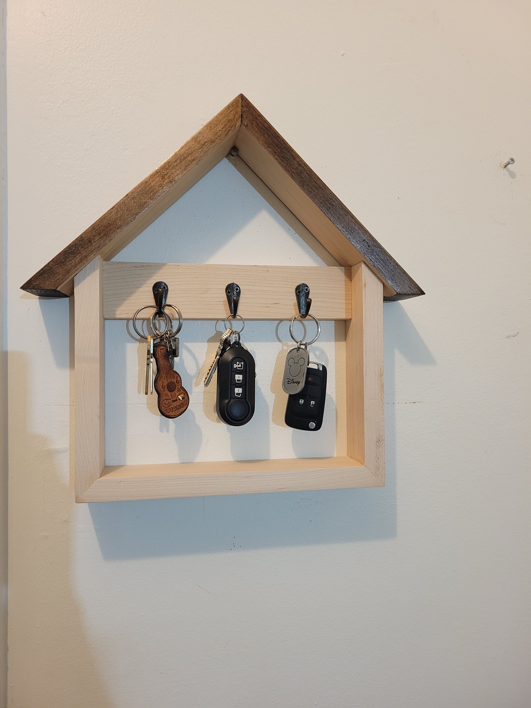 Key Holder, Wooden Key Holder, Wall Decor, Solid Wood Items, Home Key ...
