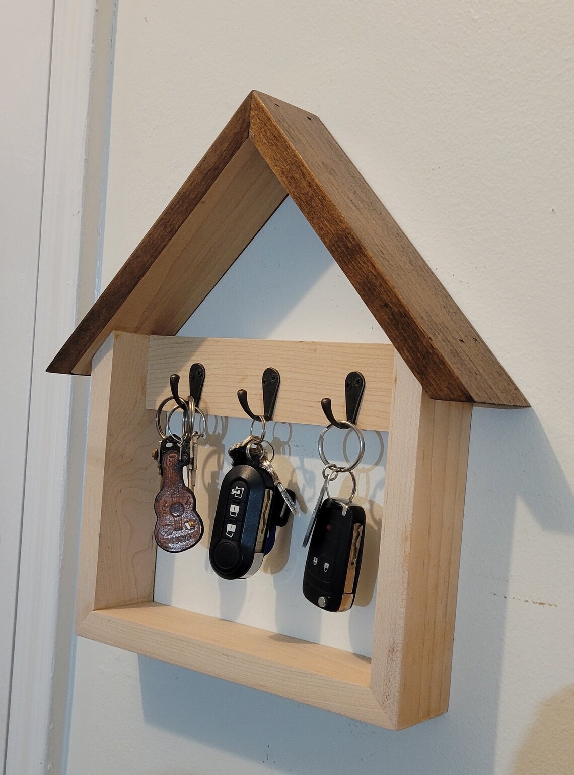 Key Holder, Wooden Key Holder, Wall Decor, Solid Wood Items, Home Key ...