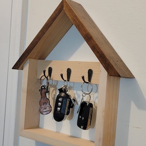 Key Holder, Wooden Key Holder, Wall Decor, Solid Wood Items, Home Key ...