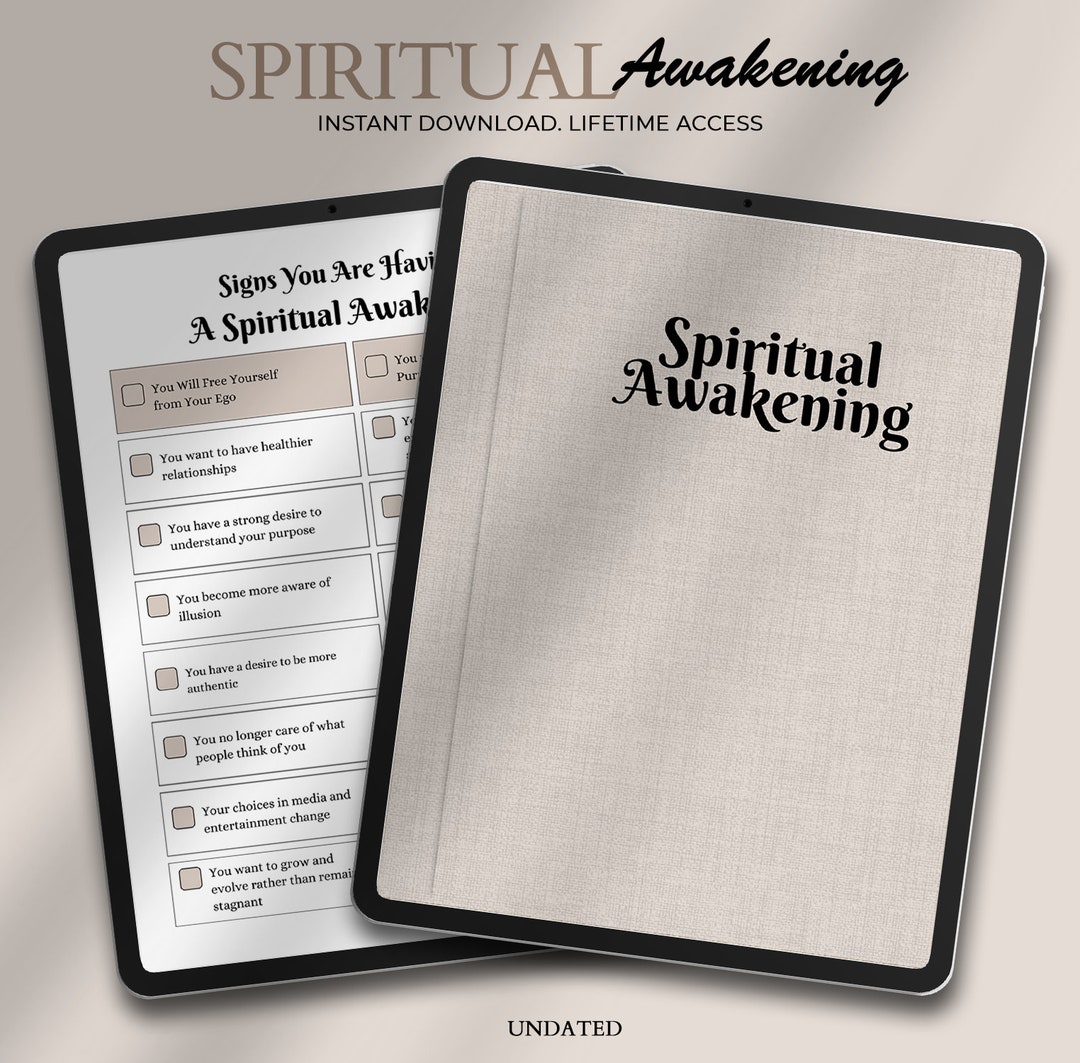 Spiritual Awakening Journal, Undated Digital Planner, Awakening Journal ...